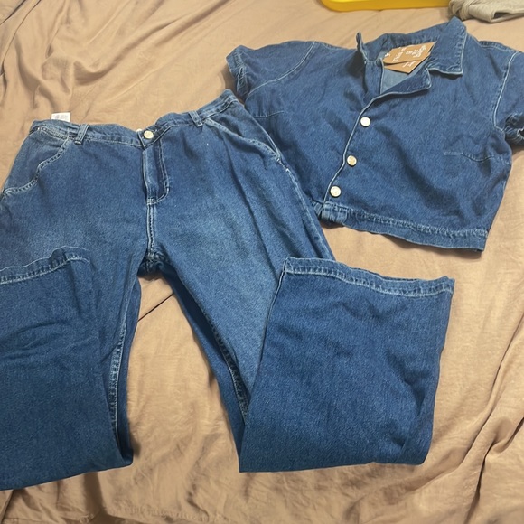 Reformation | Pants & Jumpsuits | Reformation Nava Denim Set | Poshmark